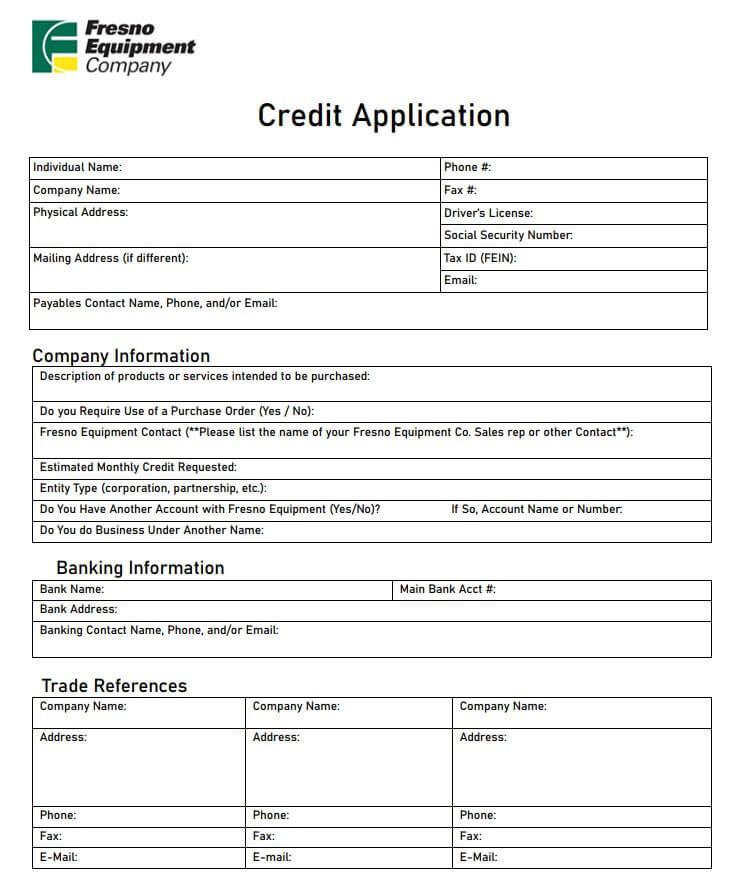 In-House Credit App | Fresno Equipment | John Deere CA